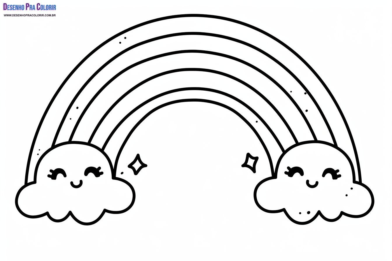 Rainbow Coloring Pages + 30 Drawings To Print and Color